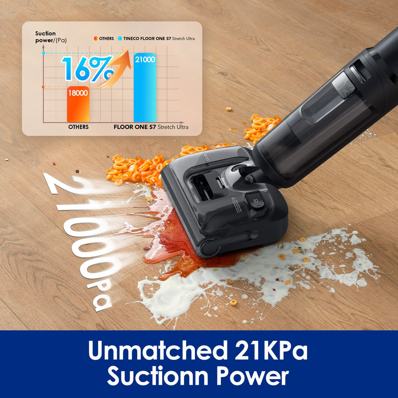 Tineco FLOOR ONE S7 Stretch Ultra Cordless Wet Dry Vacuum Cleaner ...