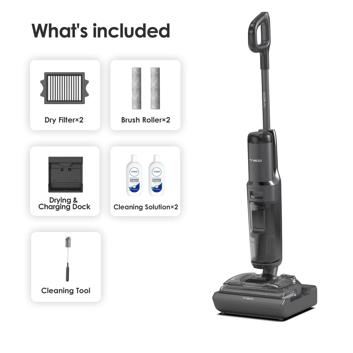 Tineco FLOOR ONE S7 Stretch Ultra Cordless Wet Dry Vacuum Cleaner ...